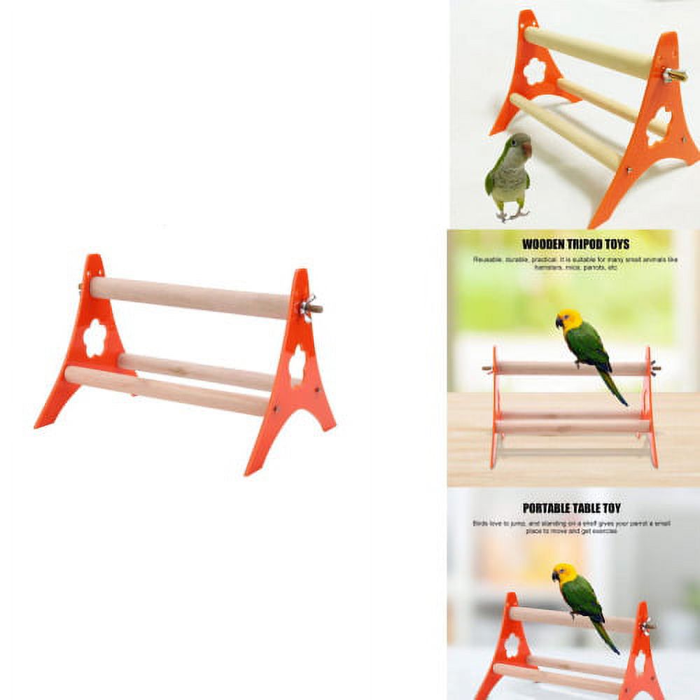 Cheers US Bird Perch Wooden Training Interactive Parrot Budgies Stand ...