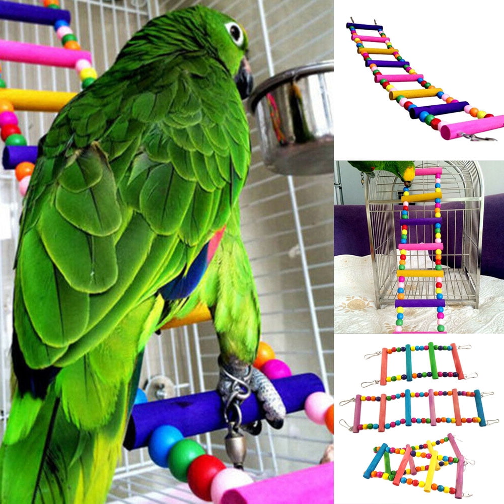 Cheers.US Bird Swing Toy Colorful Chewing Hanging Hammock Pet Climbing ...