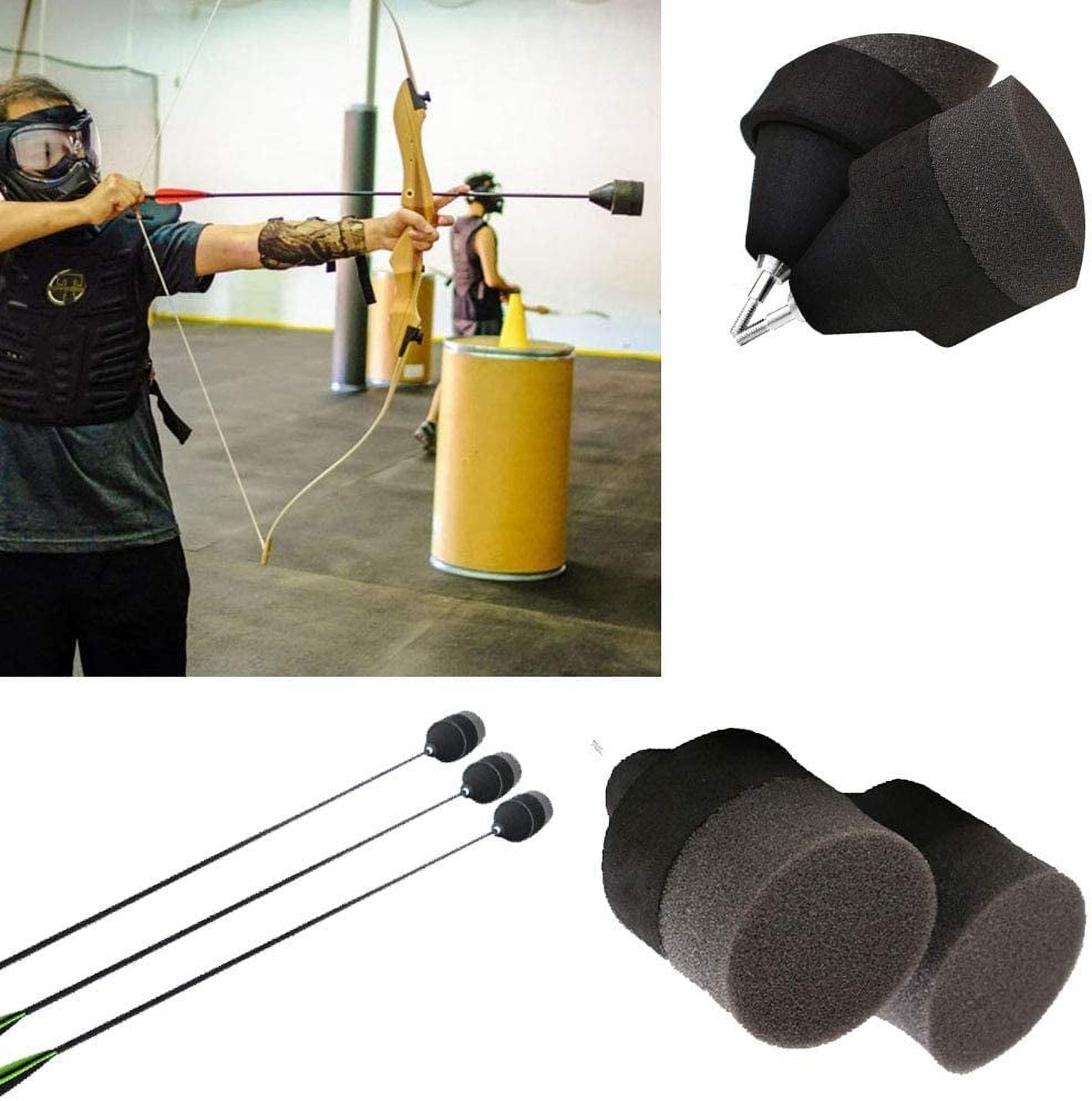 Cheers.US Black Foam Archery Arrowhead Foam Sponge Tipped Arrowhead ...