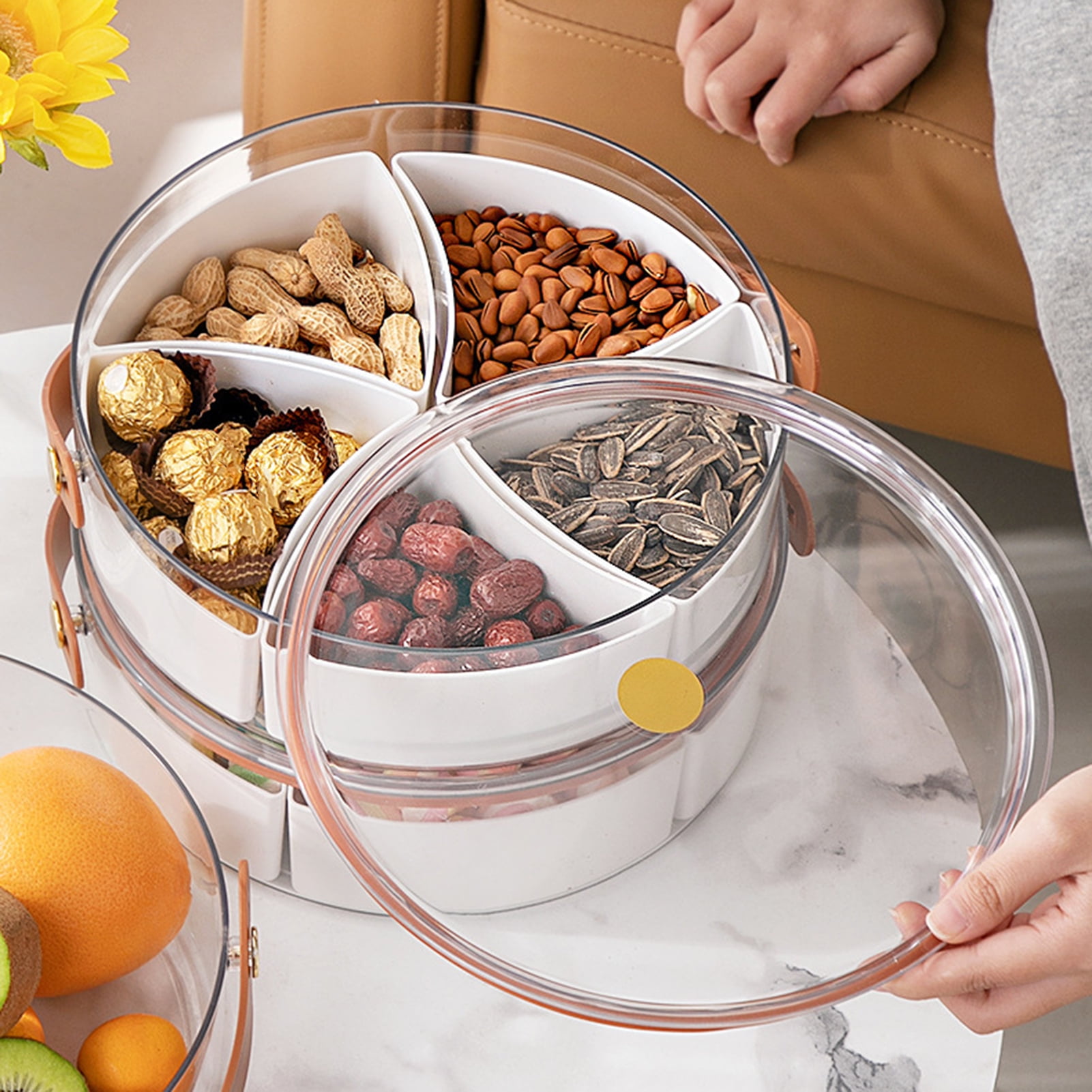 Cheers US Candy and Nut Serving Container, Appetizer Tray with Lid ...
