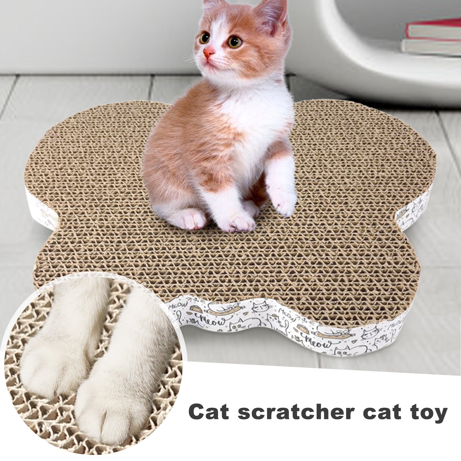 Cheers.US Eco-friendly Corrugated Cardboard Cat Scratcher, Compact ...