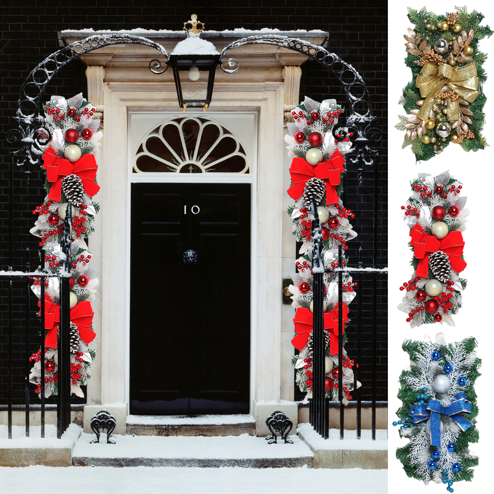 Cheers.US Christmas Plastic Xmas Stair Wreath Garland Pendant Wreath ...