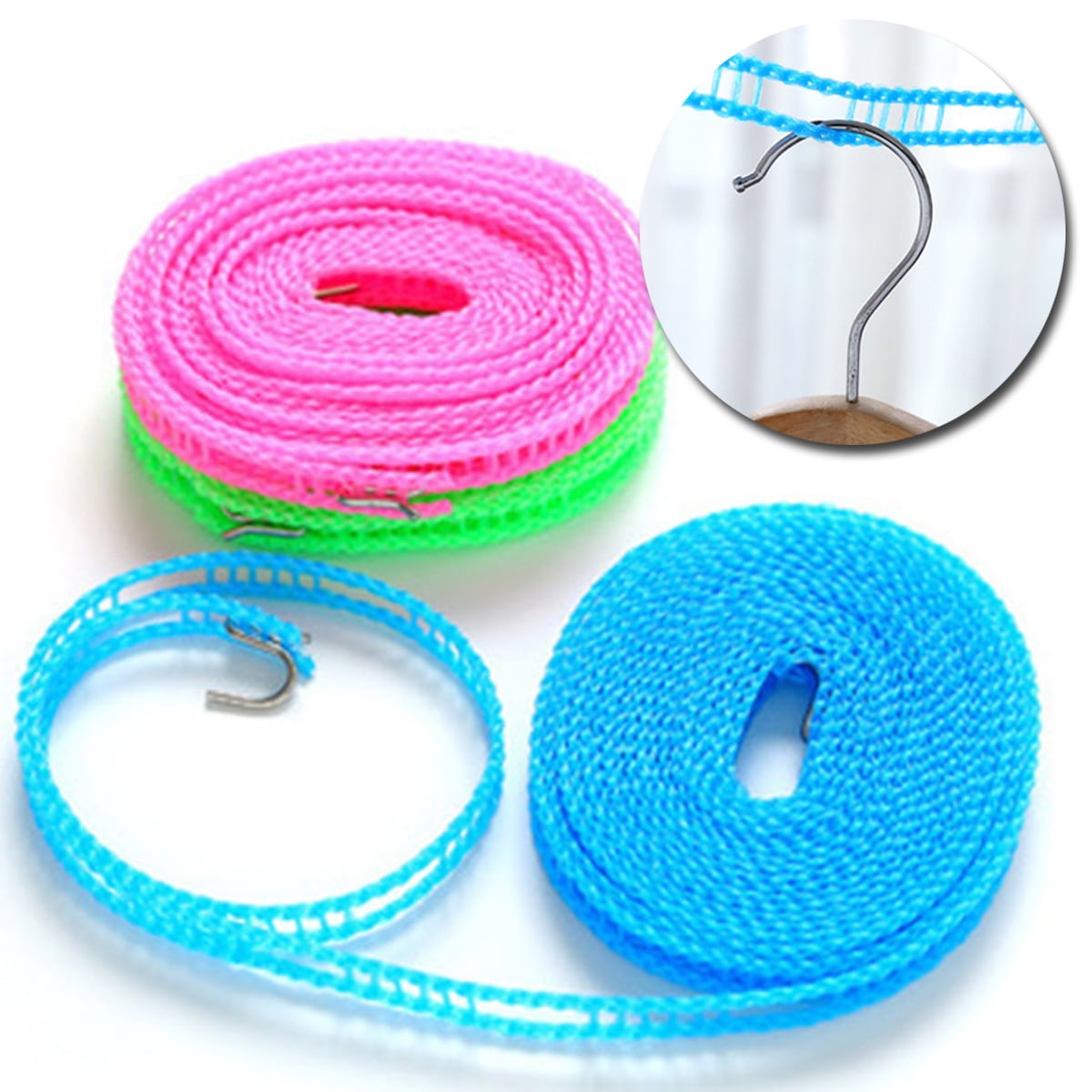 Cheers US Clothesline Cloths Drying Rope Portable Colorful Travel ...