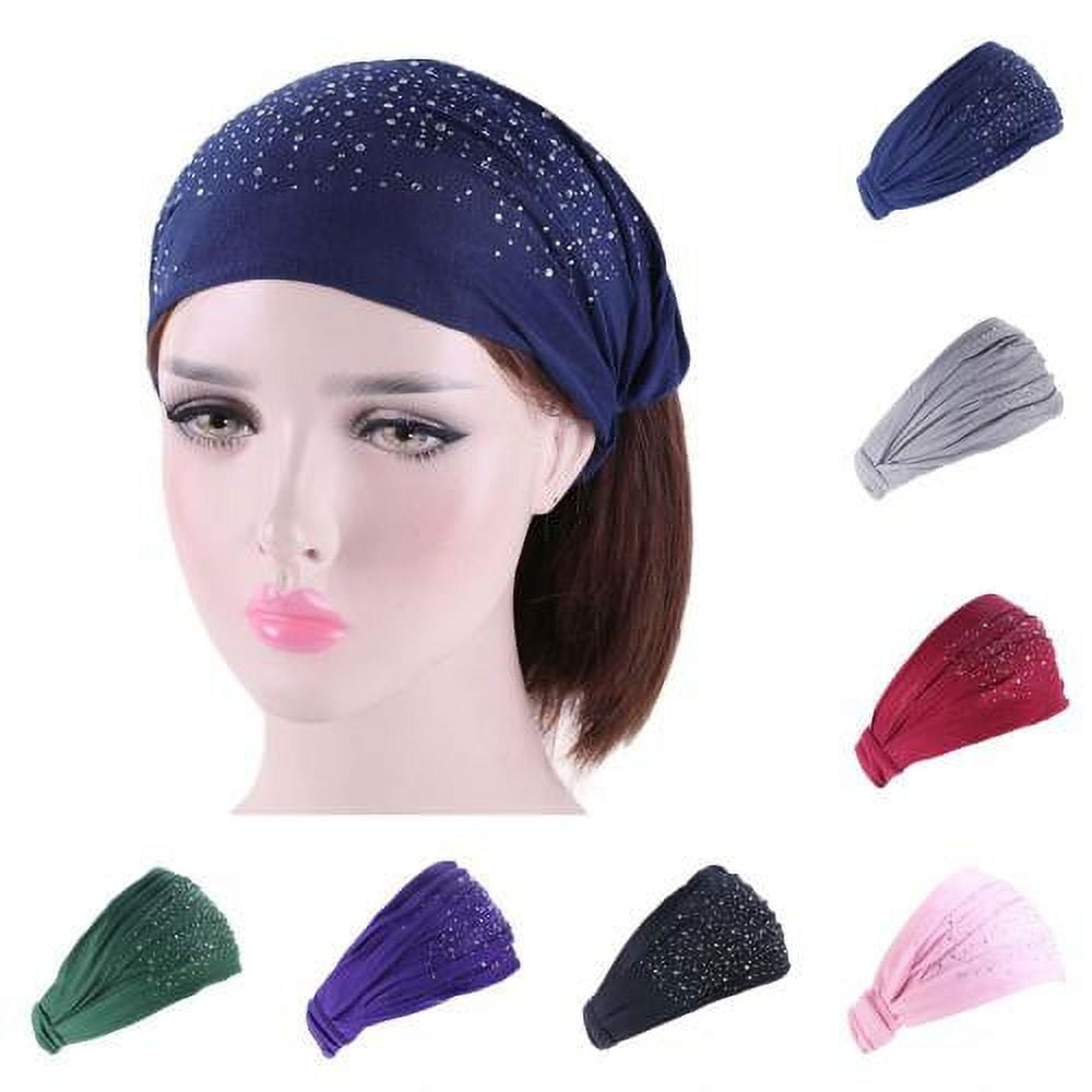 Cheers.US Crystal Wide Headbands Rhinestone Head Band Black Turban ...
