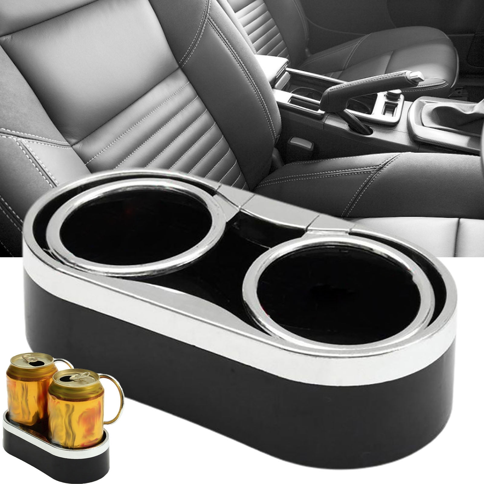 "Cheers.US Dual Cup Holder for Car, Dashboard Adhesive Mount, Plastic ...