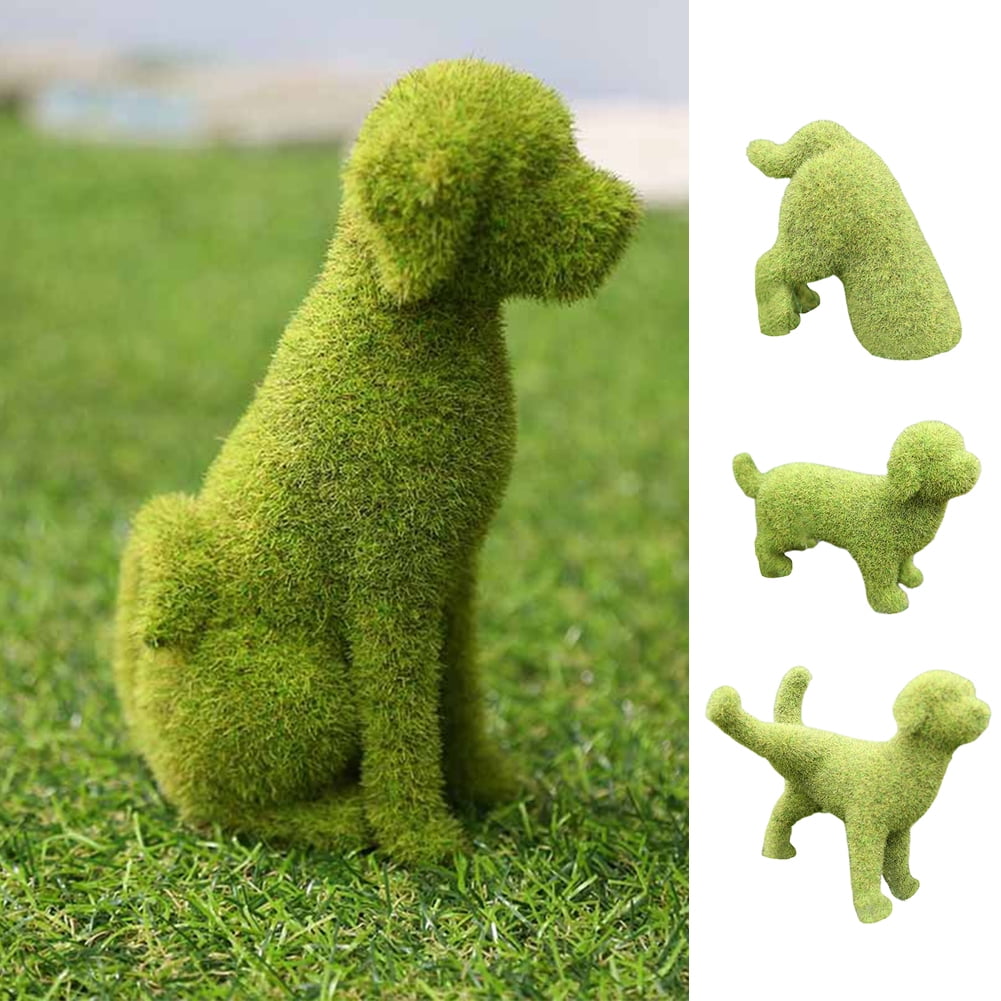 Cheers.US DIY Artificial Grass Animal Resin Decorative Figurine Indoor ...