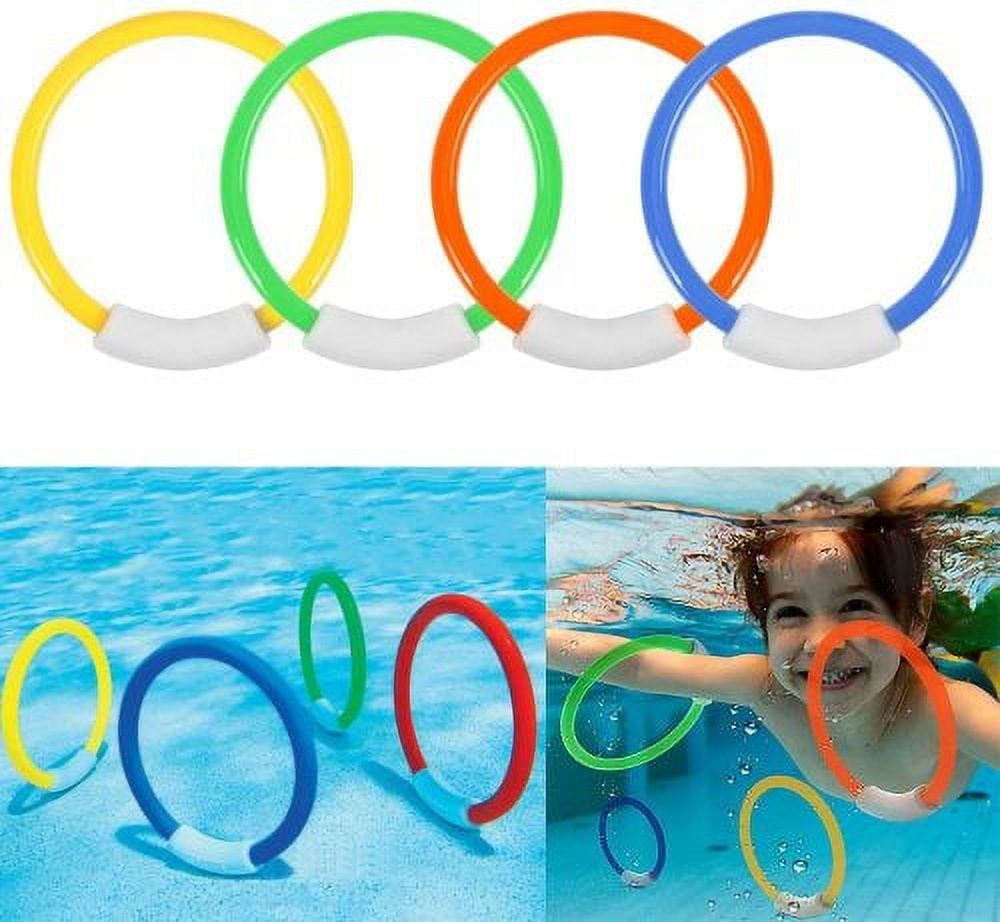 Cheers.US Dive Rings Swimming Pool Toy Rings 4 PCS Plastic Diving Ring ...