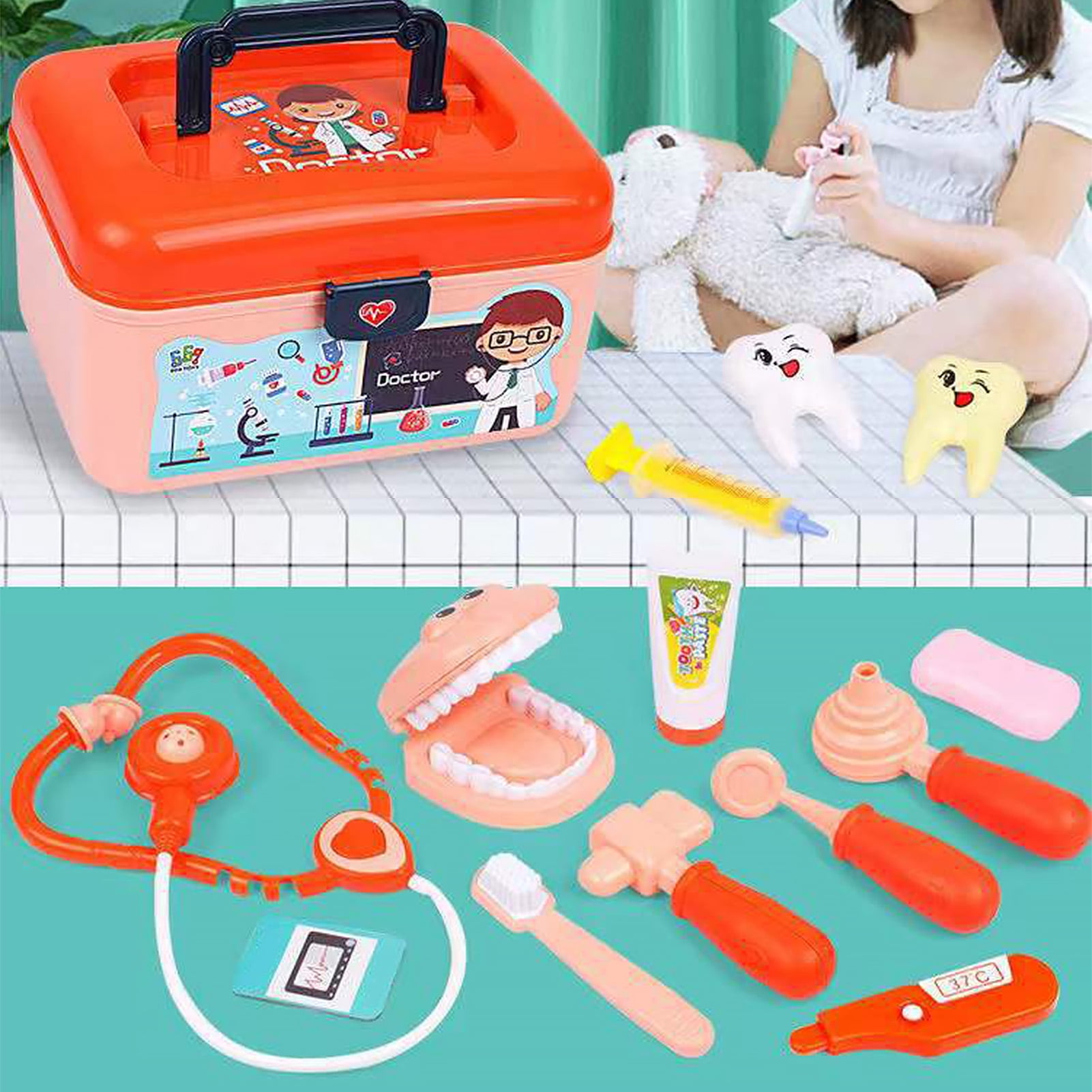 Cheers US Doctor Kit for Kids,Pretend Play Toys, Educational Dentist ...