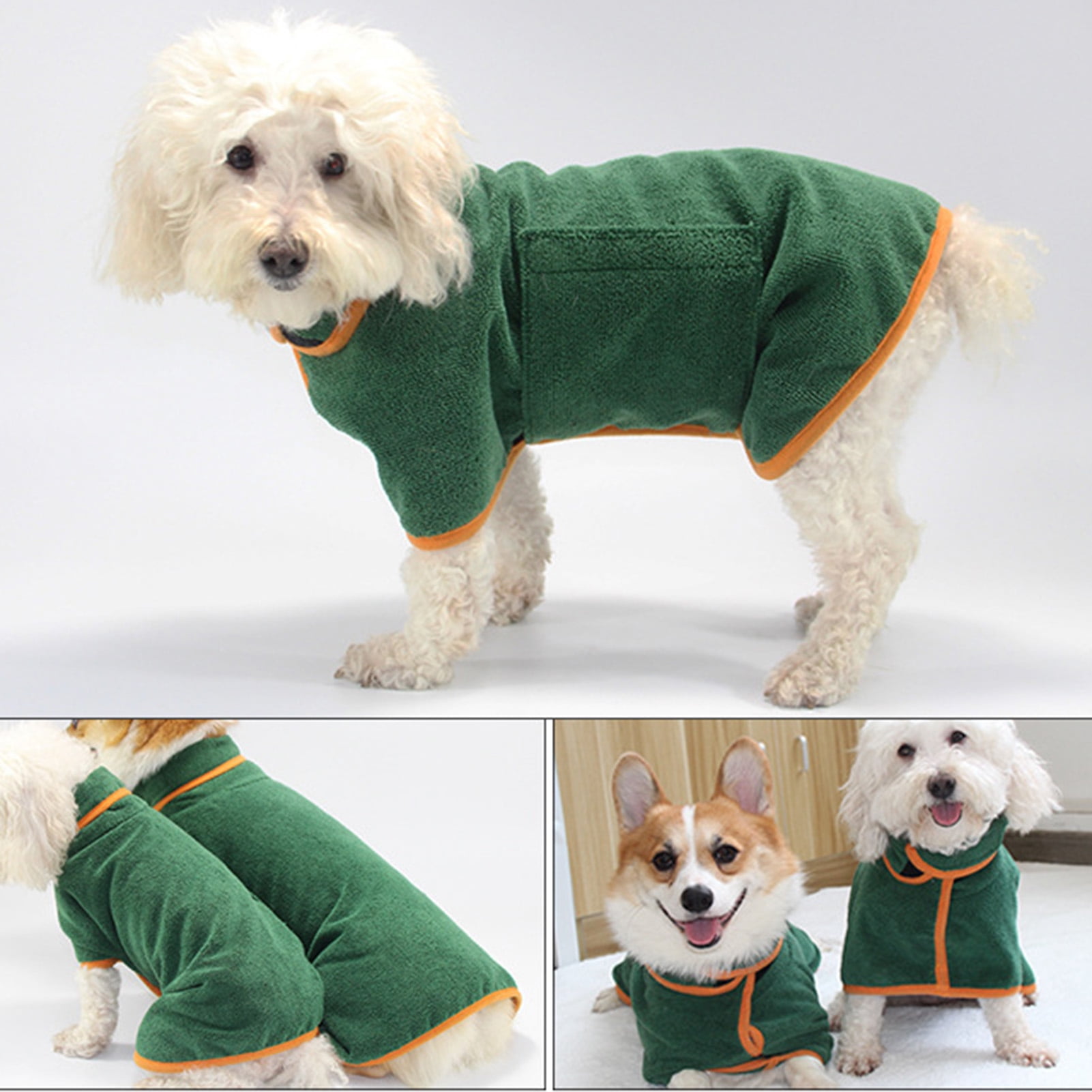 Cheers.US Dog Robes for After Bath, Soft Dog Bathrobe for Small Medium ...