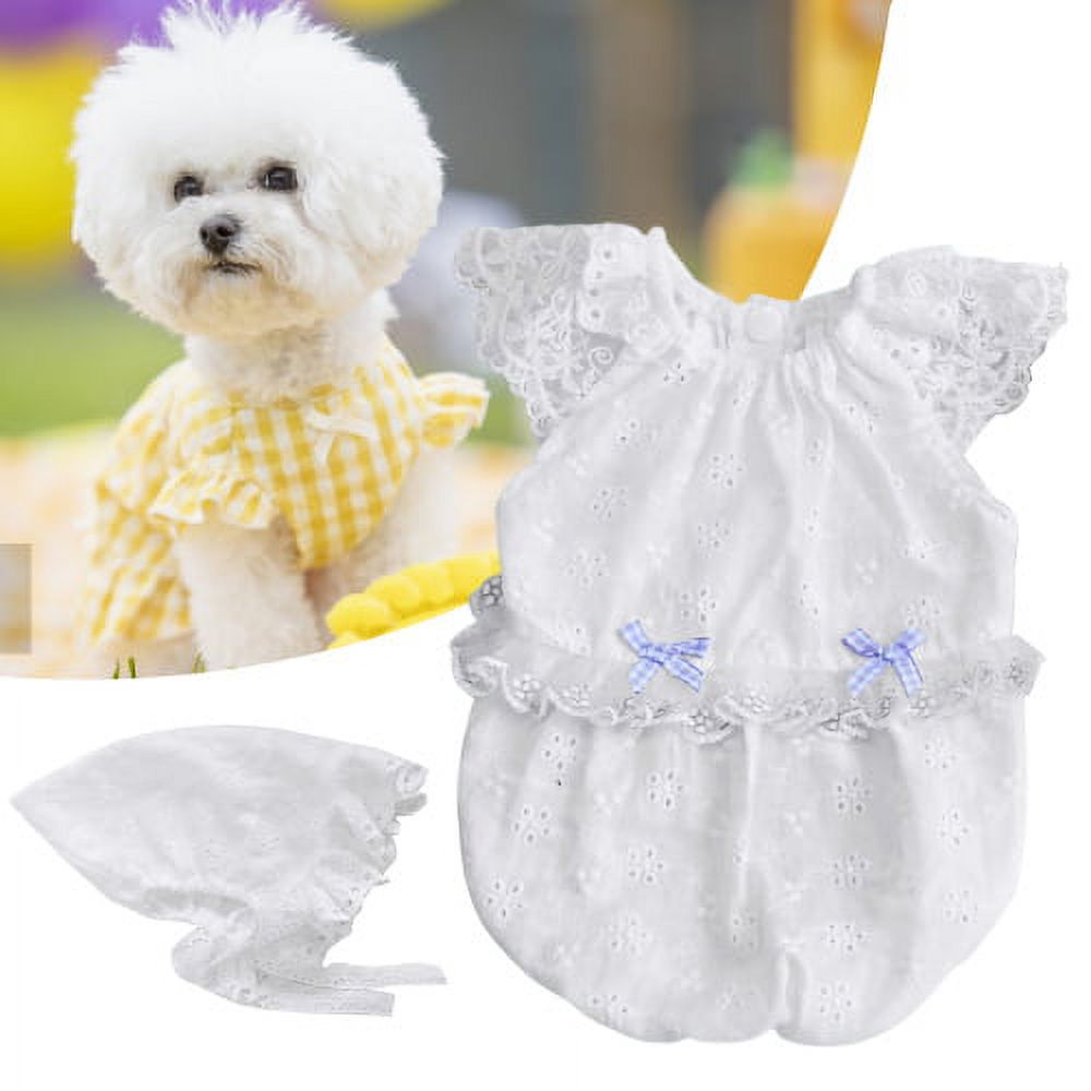 Cheers.US Dog Shirt with Cap Lace Cuffs Casual Wear Summer Pet Two ...