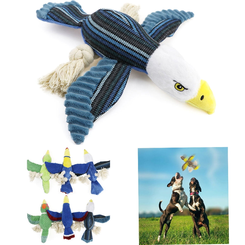 Cheers.US Dogs Plush Cotton Rope Flying Bird Bite Teeth Cleaning ...
