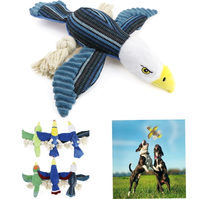Cheers.US Dogs Plush Cotton Rope Flying Bird Bite Teeth Cleaning ...