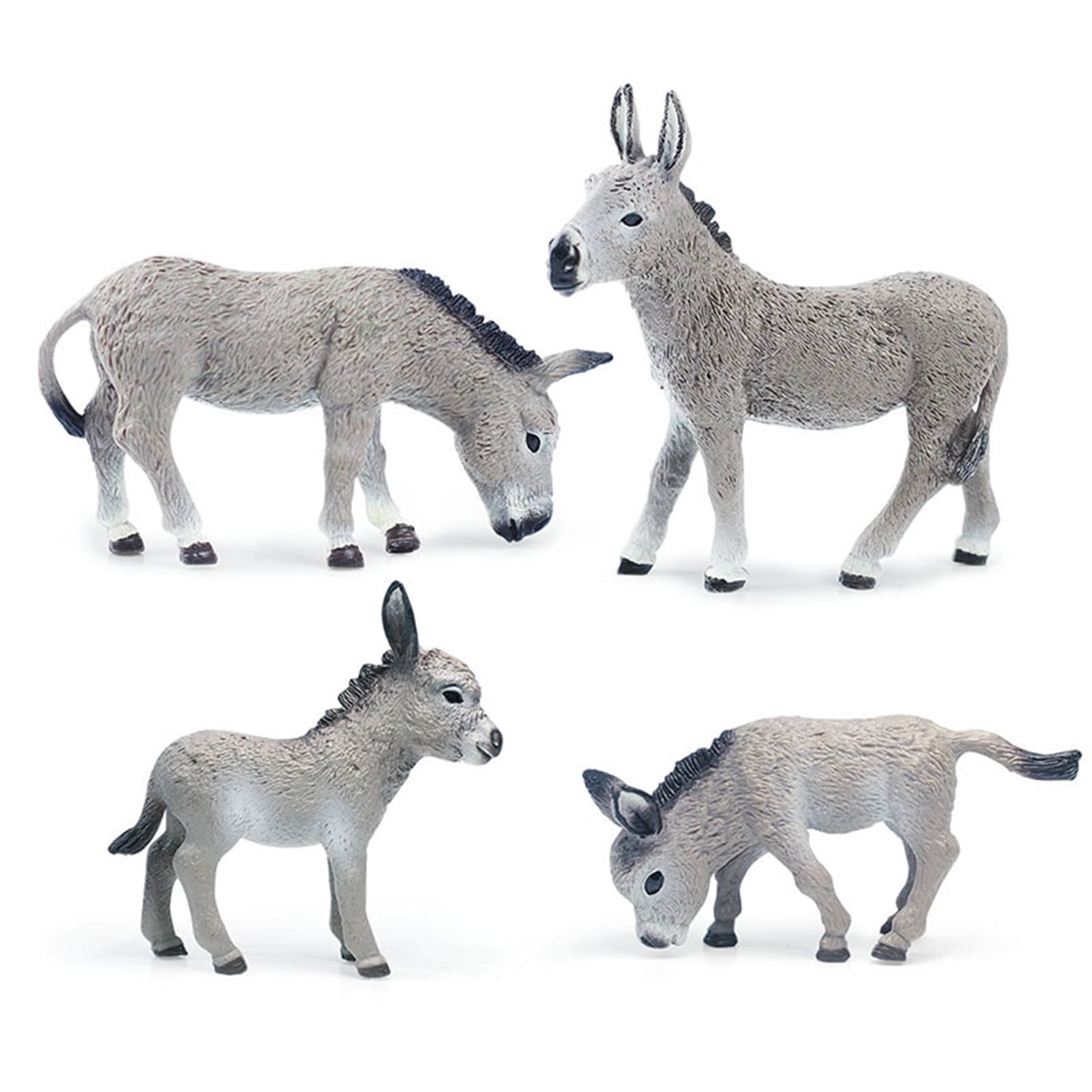 Cheers.US Donkey Model Figurine Decorative Smooth Surface Lovely Wild ...