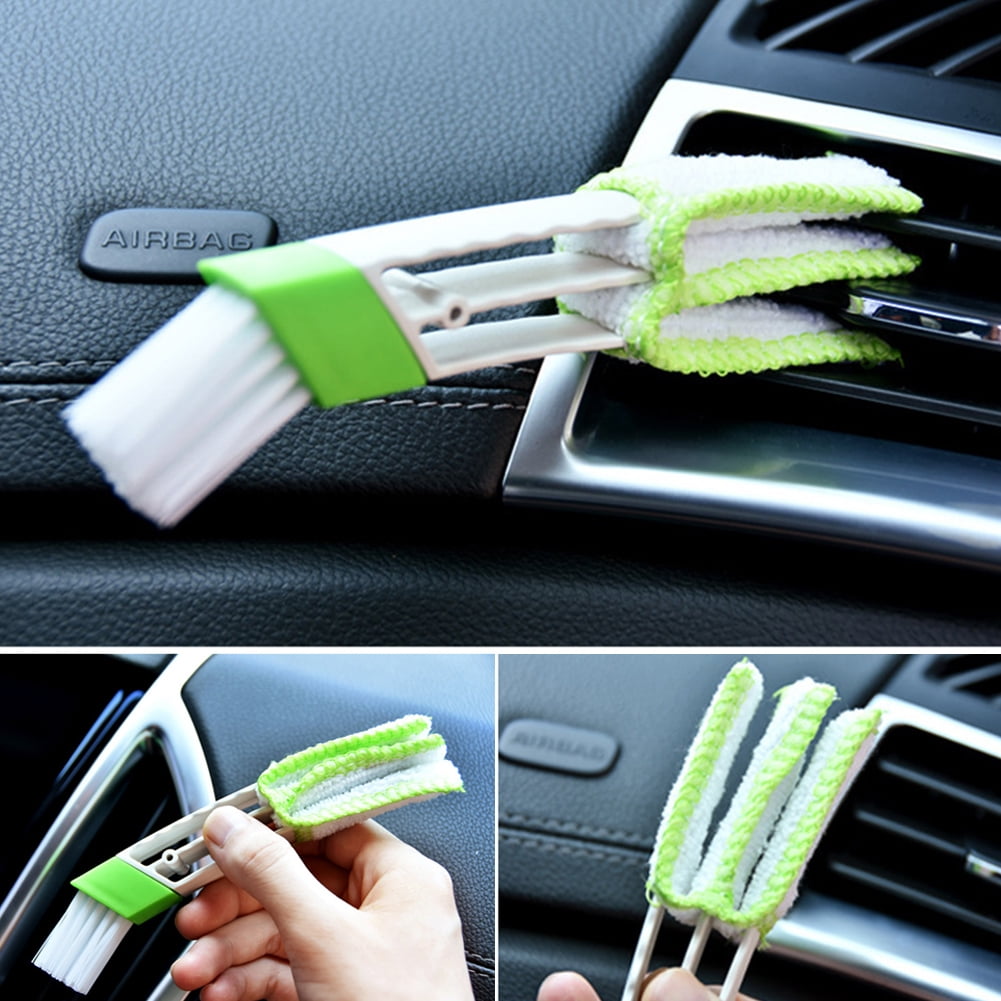 Cheers.US Double Head Car Air Outlet Dashboard Cleaning Cloth Brush ...