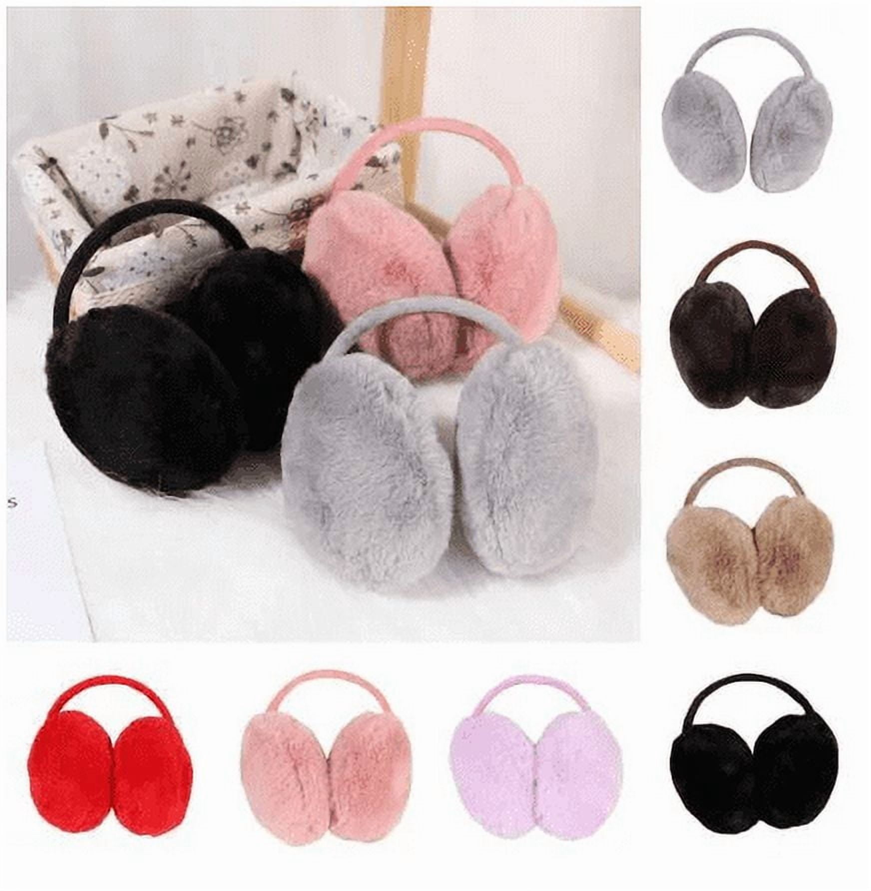Cheers.US Women's Winter Ear Muffs - Soft, Warm, Cable Knit, Furry Ear ...