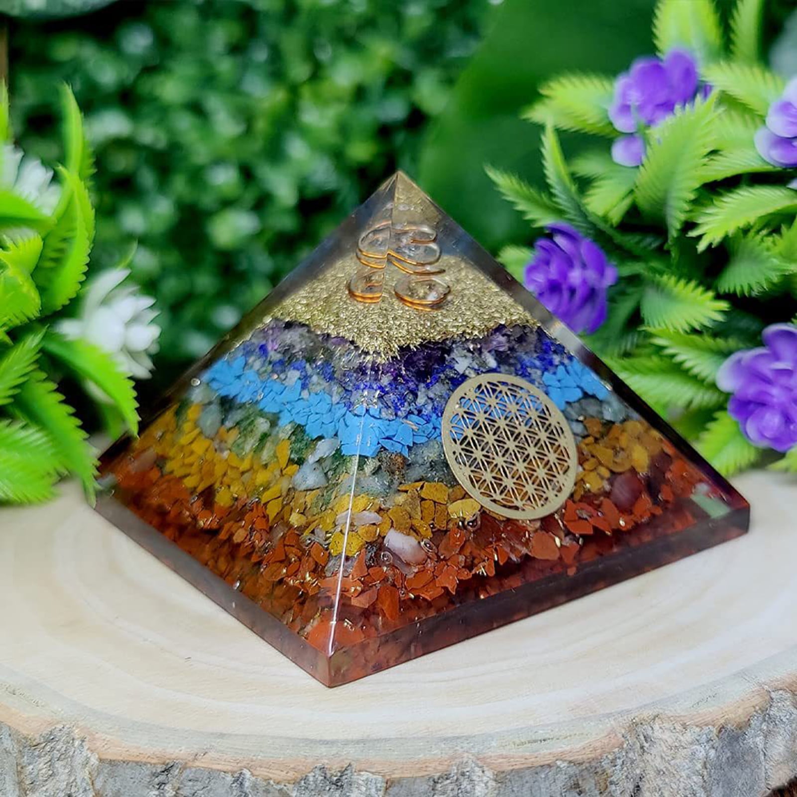 Cheers US Energy Generator Orgone Chakra Pyramid - Seven Chakra Orgone ...