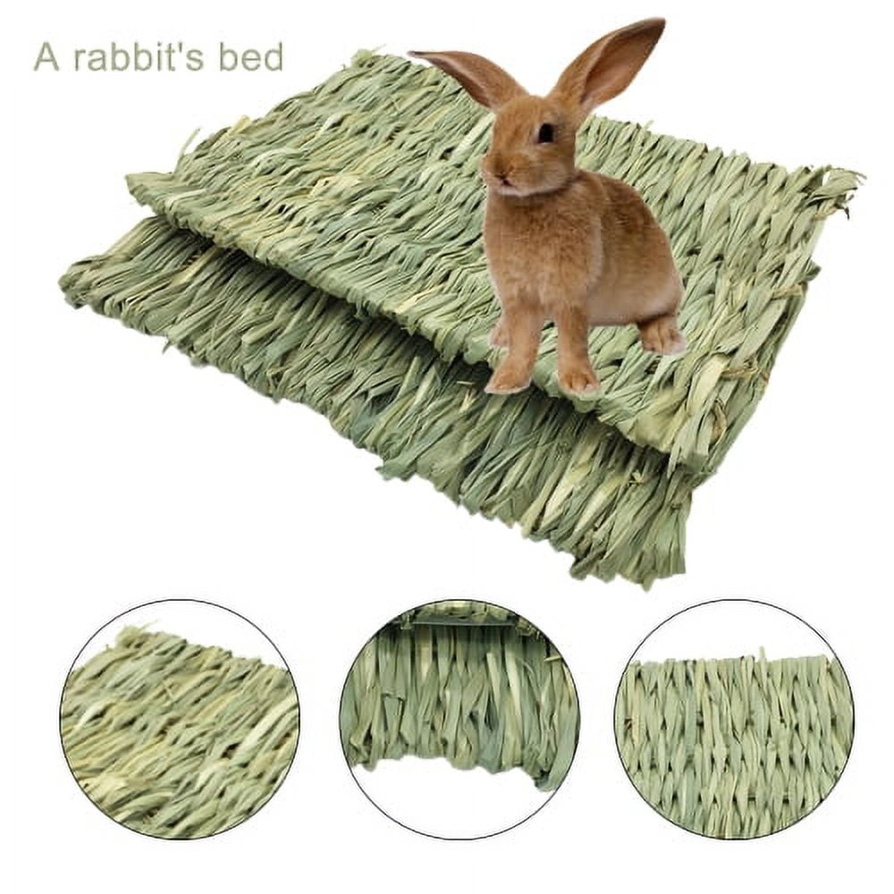 Cheers.US Grass Mat Woven Bed Mat for Small Animal Grass Mats Bunny ...