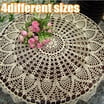 JadeBamboo Round Lace Tablecloth, Hand-Crochet Cotton Floral Decor ...