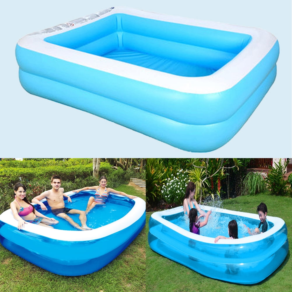 Cheers.US Inflatable Pool Rectangle Blow Up Adult Paddling Bathtub ...