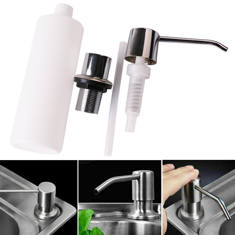 Cheers.US Stainless Steel Kitchen Sink Soap Dispenser, Refillable ...