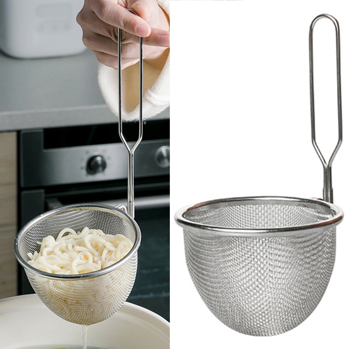 Cheers US Kitchen Stainless Steel Fine Wire Mesh Sieve Noodle Strainer ...