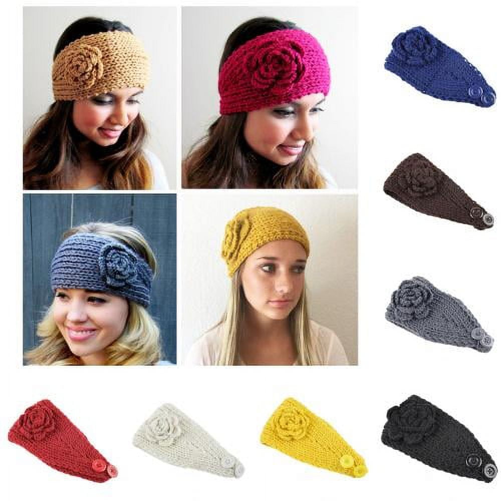 Cheers.US Knit Headbands Winter Ear Warmer Elastic Turban Head Wrap ...
