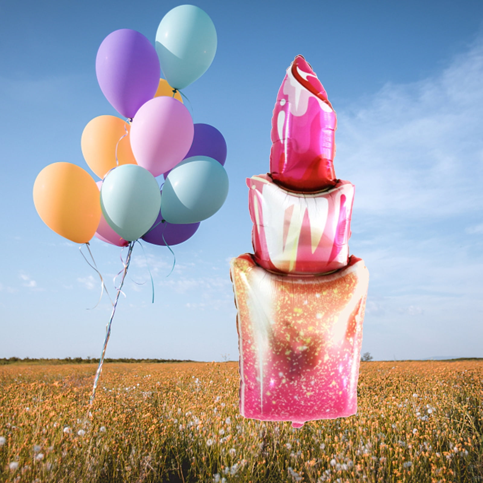 Cheers US Lips Balloons Lipstick Foil Balloons for Women Champagne ...