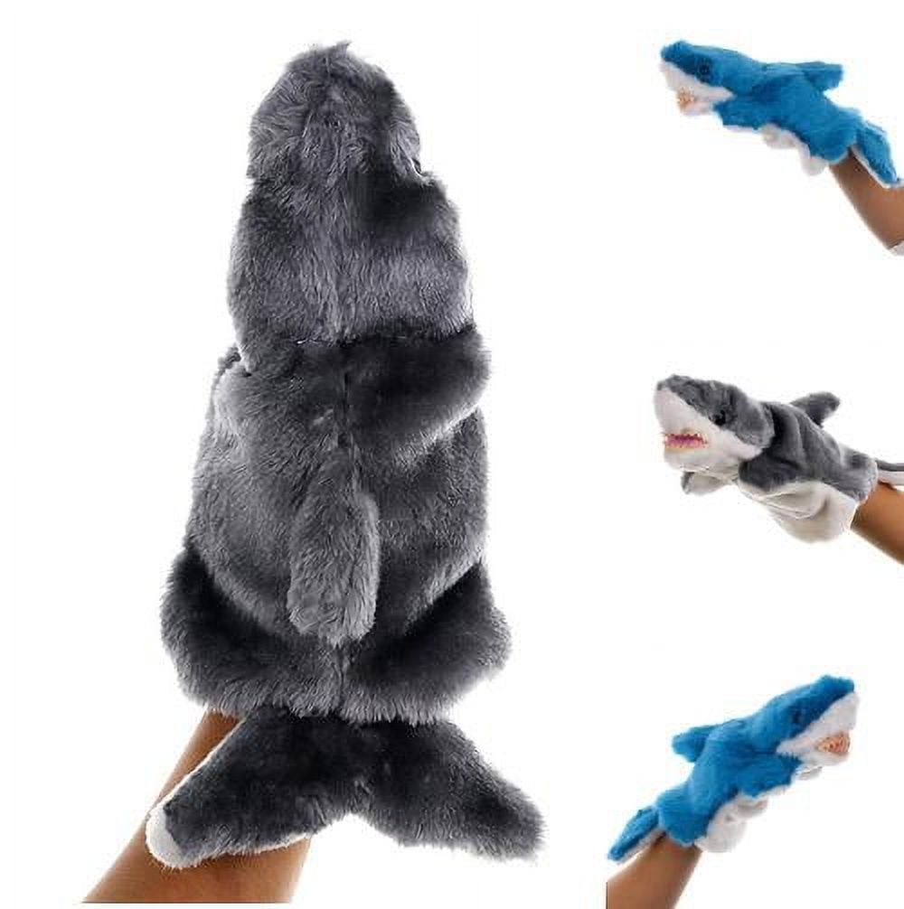 Cheers US Lovely Shark Animal Plush Hand Puppet Doll Kids Storytelling ...