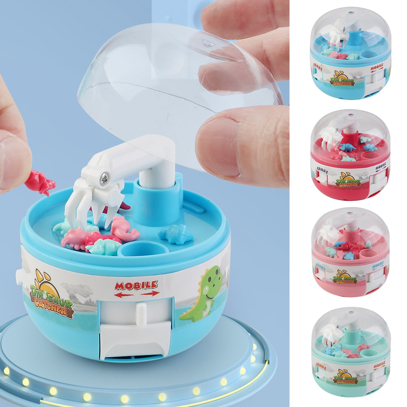 Cheers.US Mini Claw Machine 8 Tiny Stuff Prizes Dinosaur Gashapon Toy ...