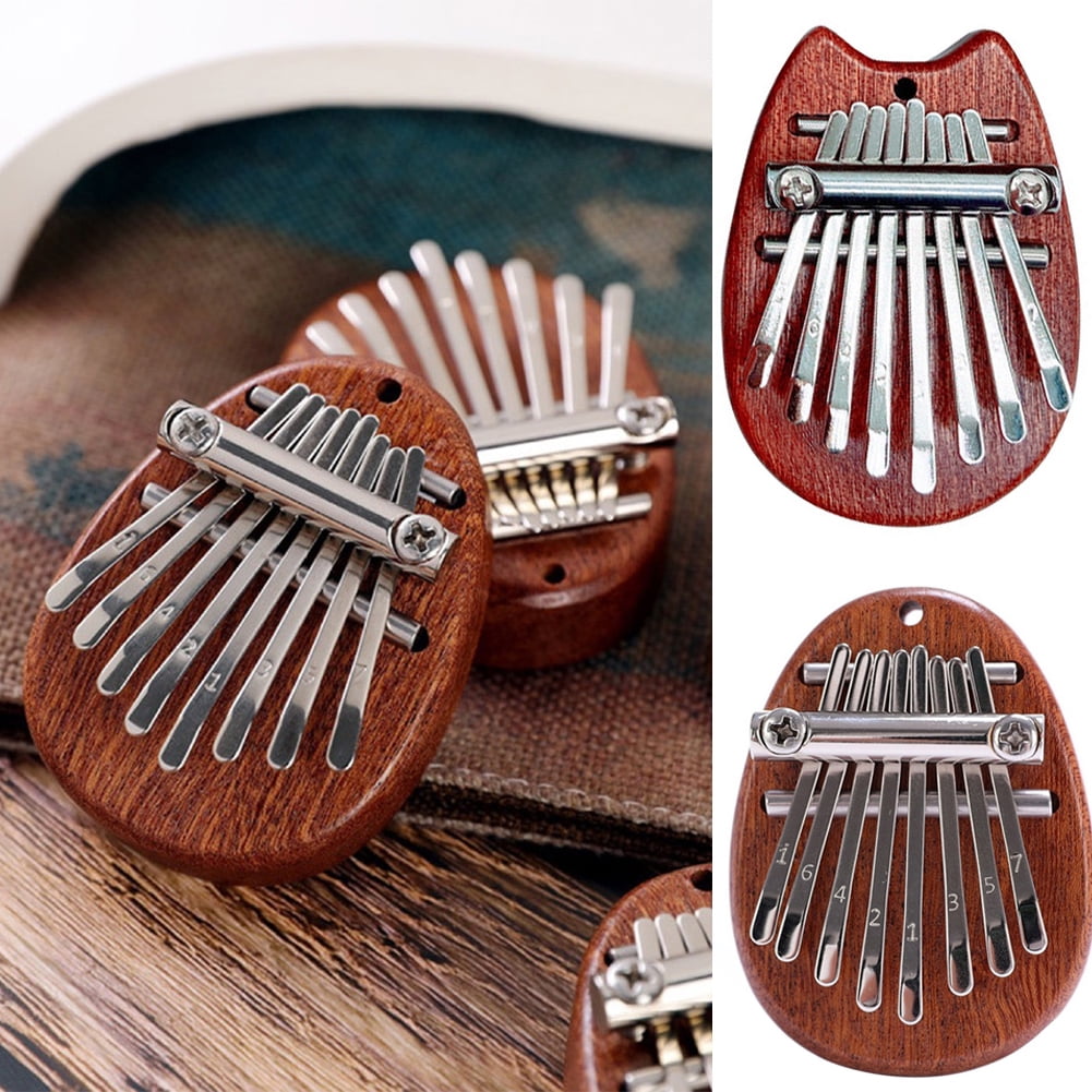 Cheers.US Mini Kalimba Wood Thumb Piano Exquisite Fine Workmanship ...