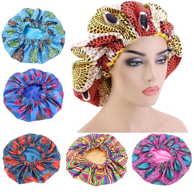 Cheers.US Night Sleeping Cap Hair Bonnet Hat Head Cover Satin Wide Band ...