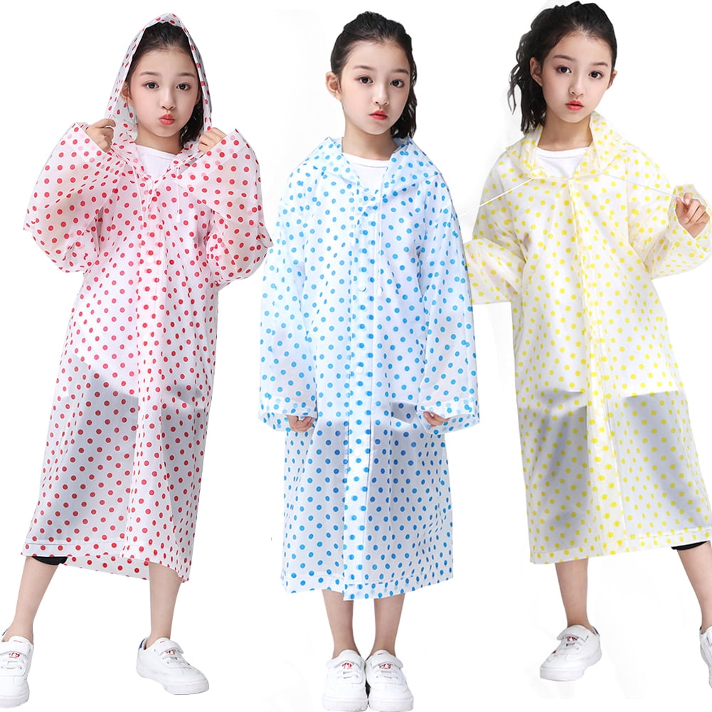 Cheers.US Non-disposable Outdoor Hiking Travel Dot Hooded Children Kids ...