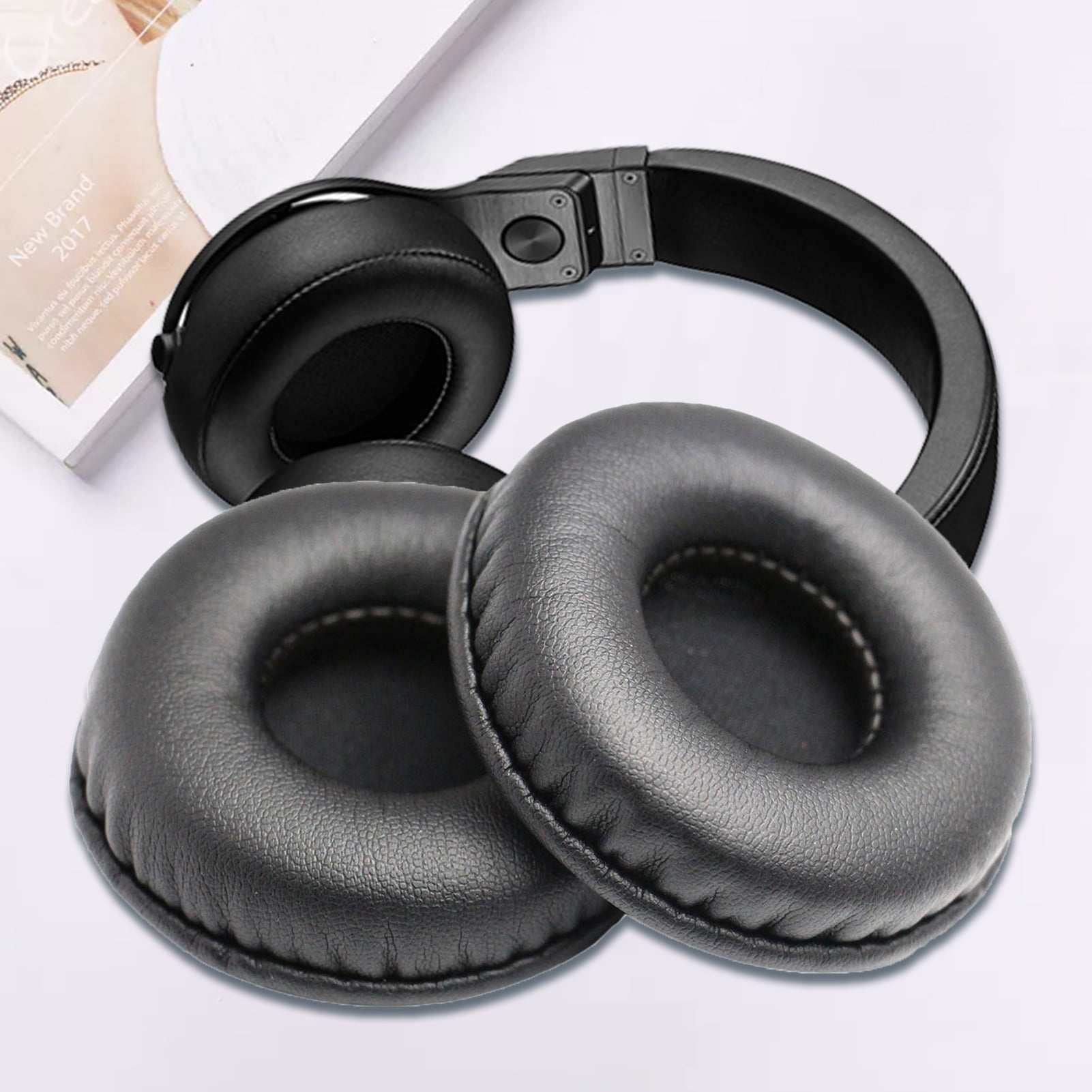 Cheers.US A Pair Black Ear Cushion Replacement Ear Pads,Headphone ...