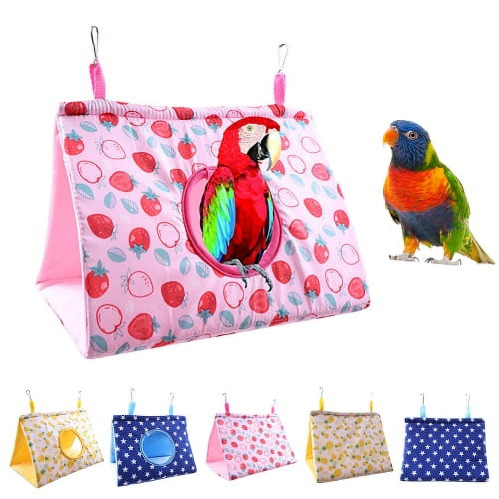Cheers.US Parrot Hammock Keep Warm Printed Hanging Swing Pet Bird Nest ...