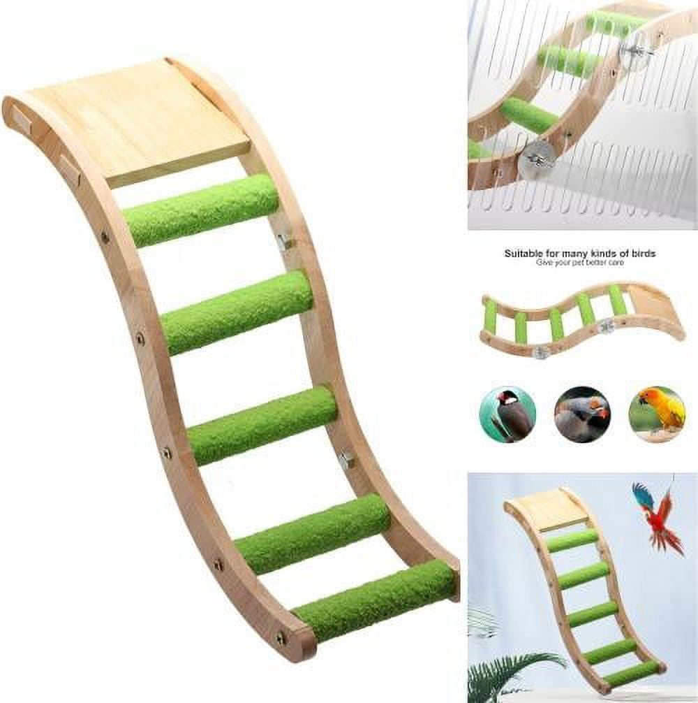 Cheers.US Pet Bird Toy Log Color Interactive Wooden Parrot Climbing ...