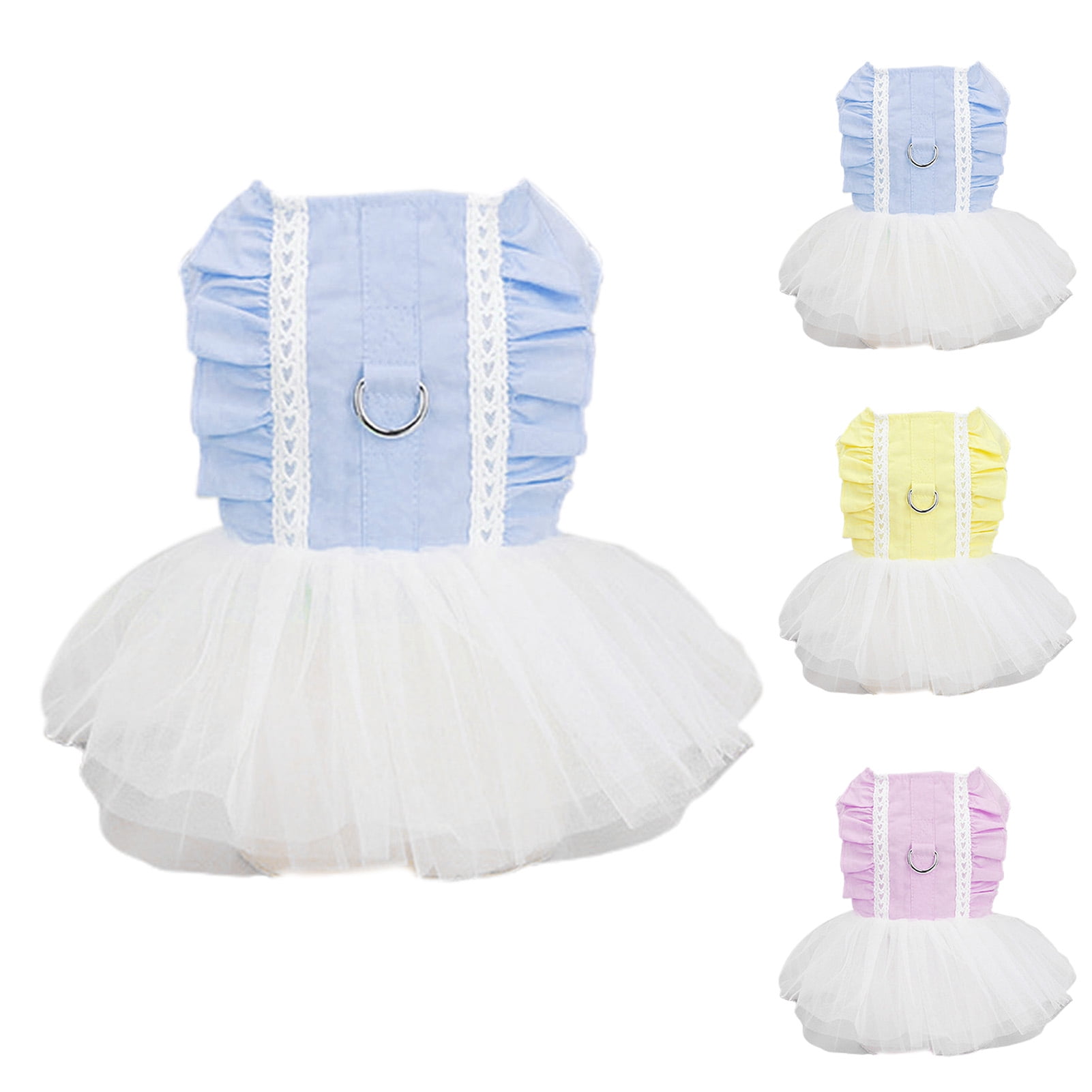 Cheers.US Pet Dog Dress Clothes Puppy Skirt with D Ring Dog Princess ...