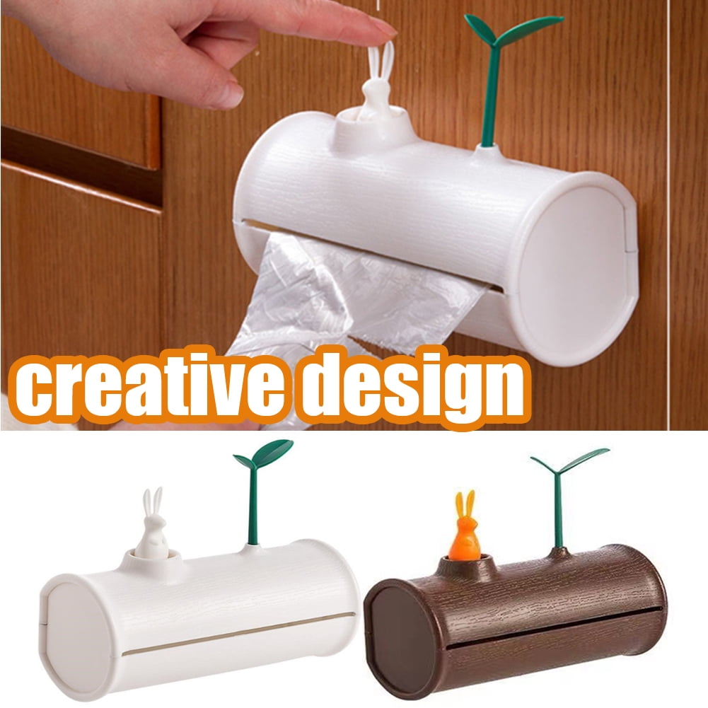 Cheers.US Plastic Bag Holder, Trash Bag Dispenser, Wall-mounted Plastic ...