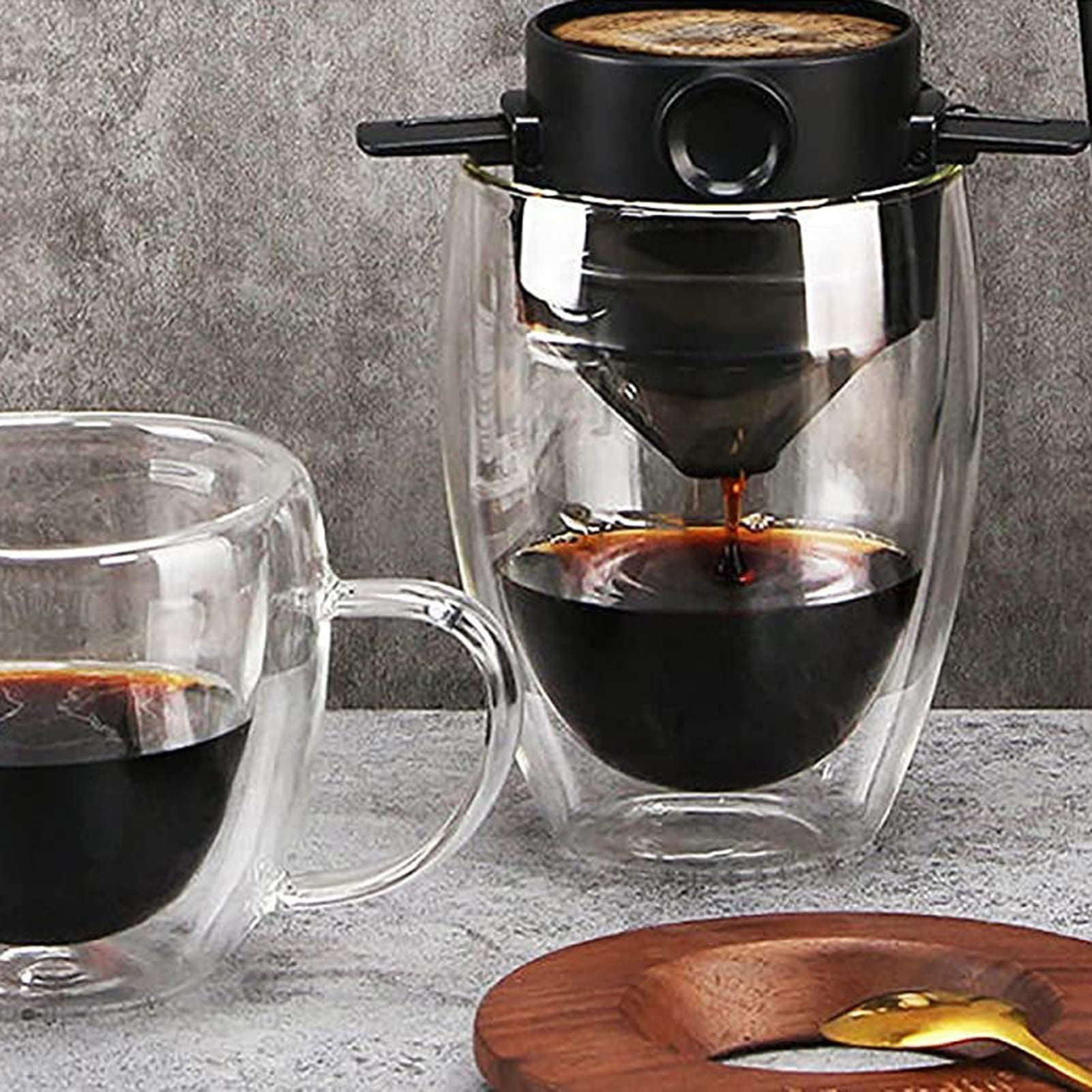 Cheers US Stainless Steel Reusable Coffee Filter, Slow Drip, Anti-Rust ...