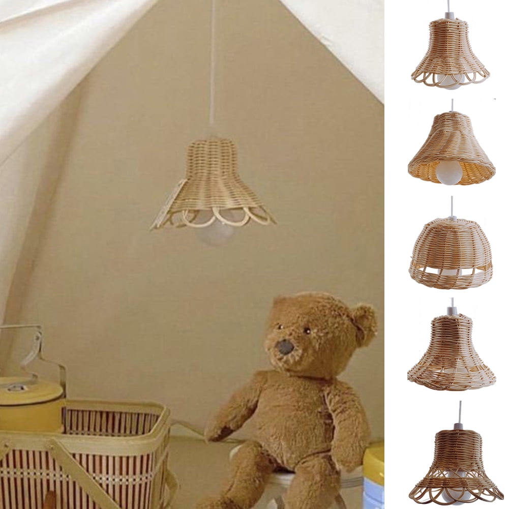 Cheers.US Rattan Lampshade Ceiling Lamp Cover,Pendant Lighting Lodge ...