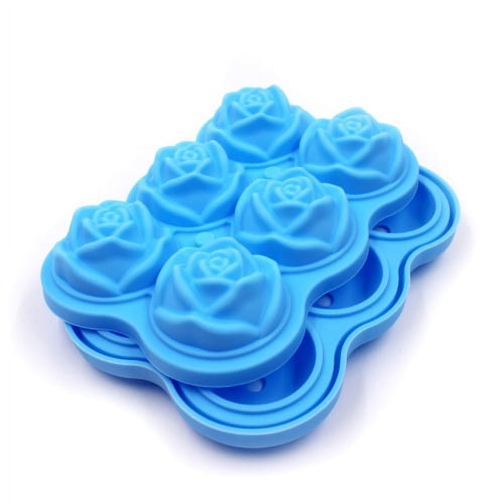 Cheers.US Rose Ice Cube Trays, 4 or 6 Cavity Silicone Rose Ice Ball ...