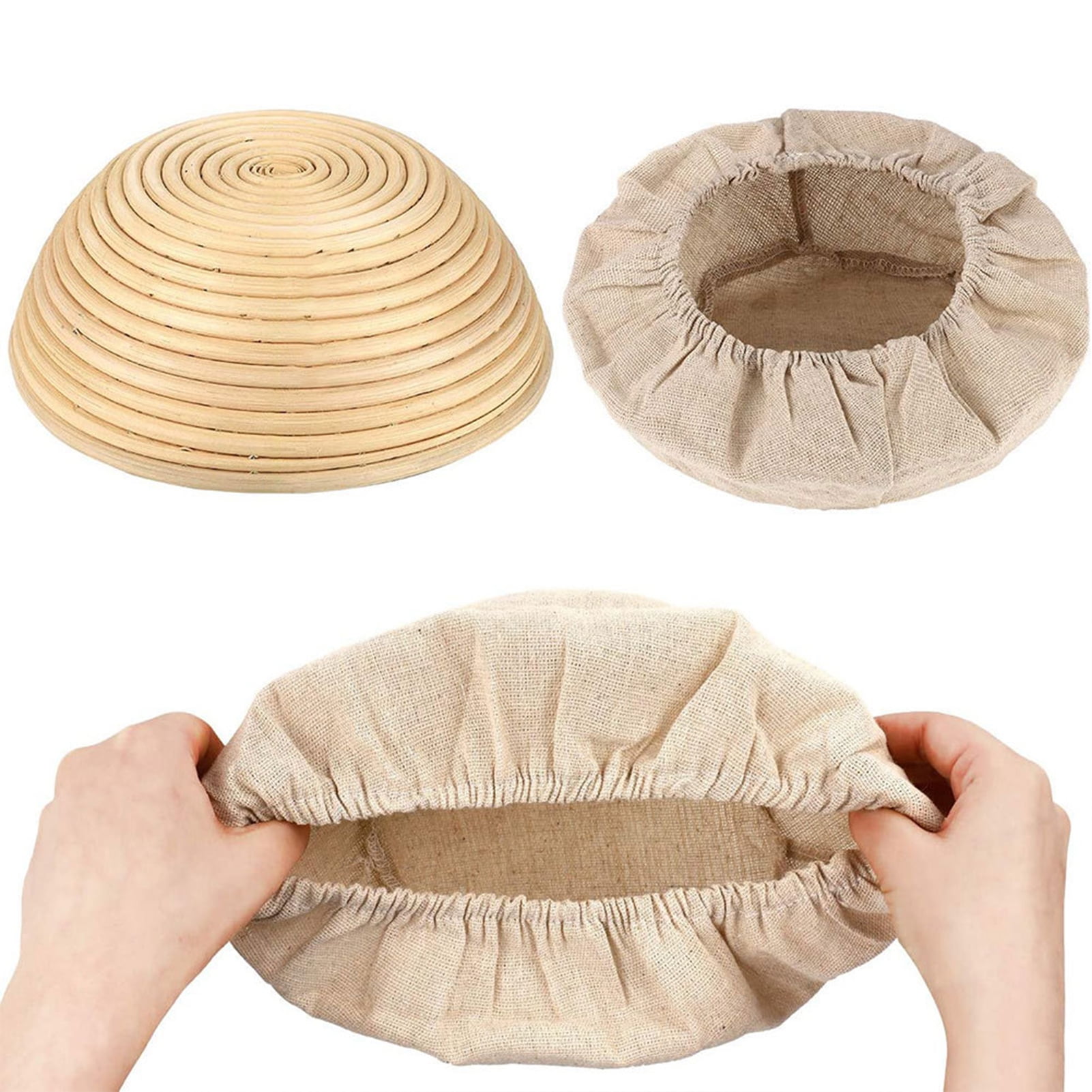 Cheers US Round and Oval Bread Banneton Proofing Basket Cloth Liner ...