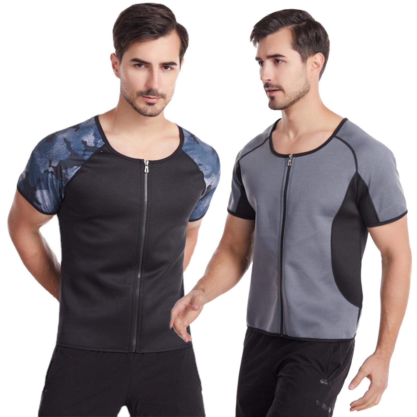 Cheers US Sauna Vest for Men Waist Trainer Sweat Vest with Zipper Heat ...