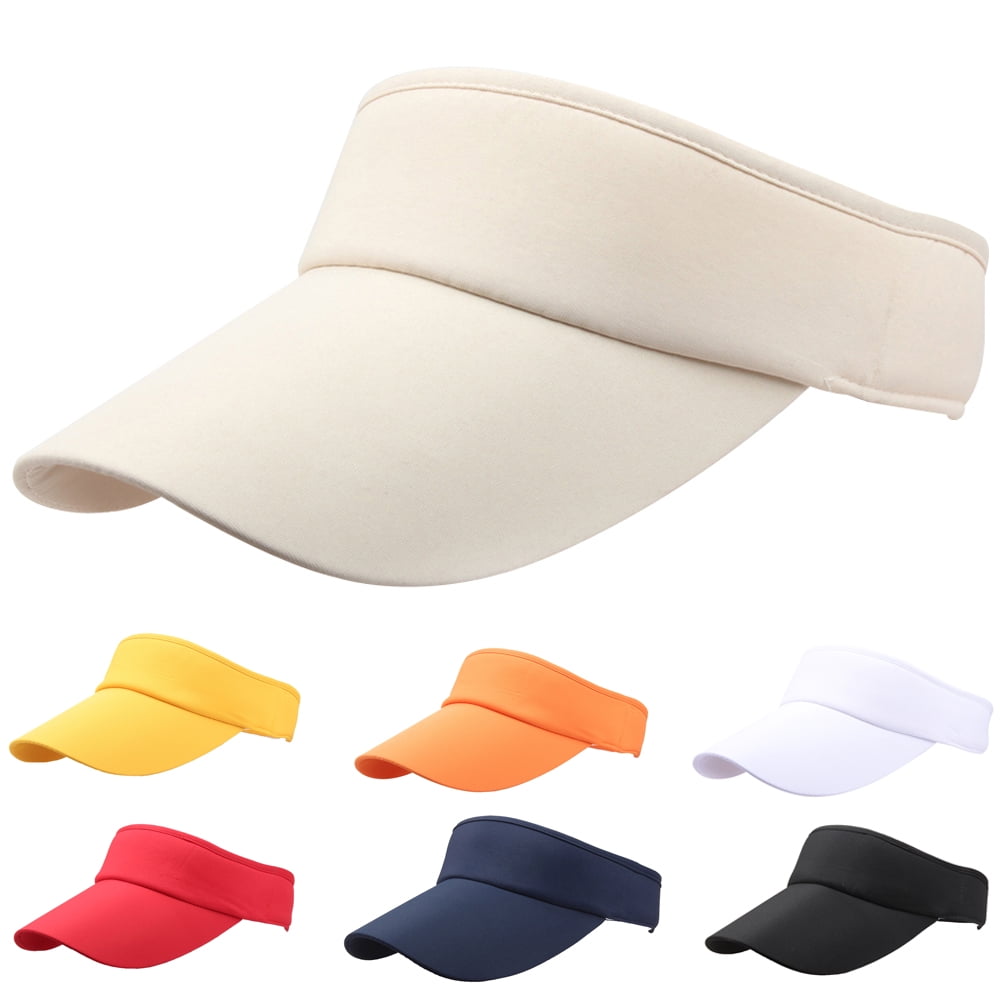 Cheers US Sun Visor Hats for Women Men Adjustable Open Top Plain Visors ...