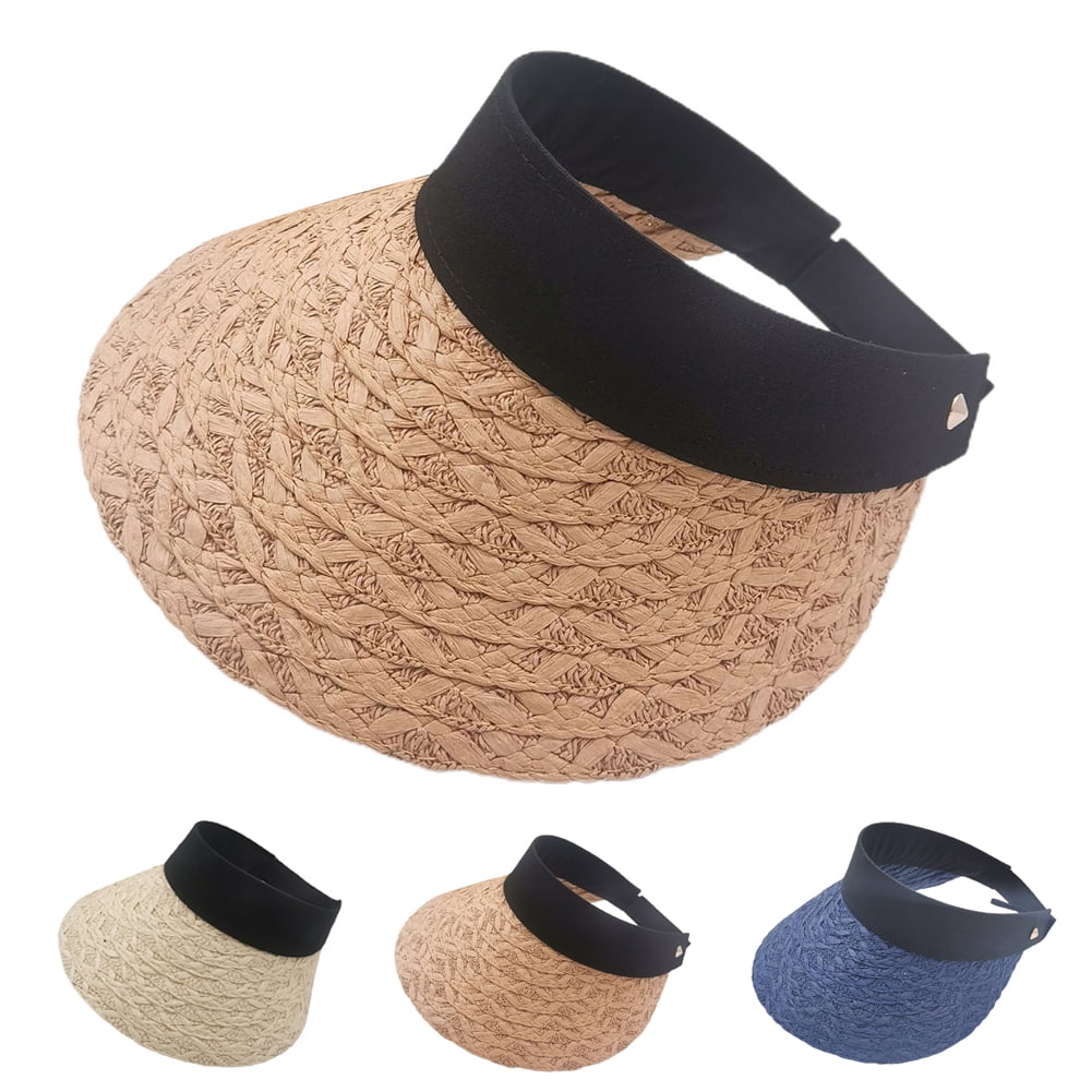 Cheers US Sun Visors for Women UV Roll Up Wide Brim Packable Beach ...