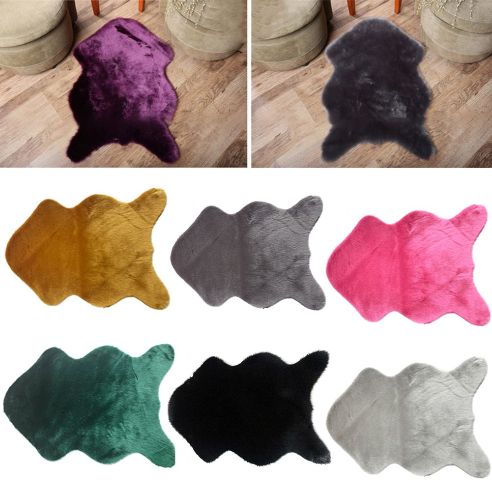 Cheers.US Super Soft Bedroom Rug Faux Fur Wool Carpet Fluffy Shaggy ...