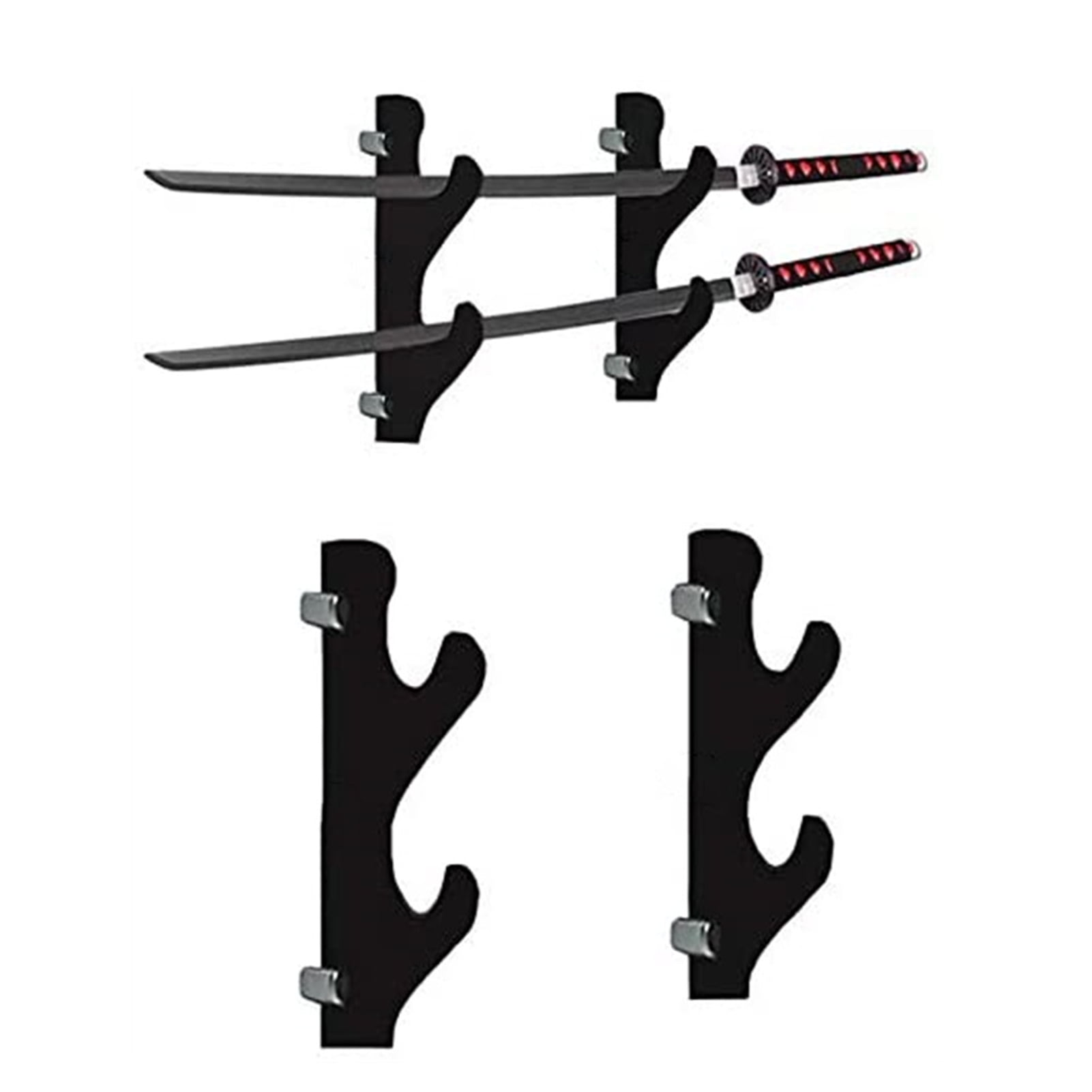 Cheers.US Sword Stand Sword Hook Two-Layer Wall-Mounted Samurai Sword ...