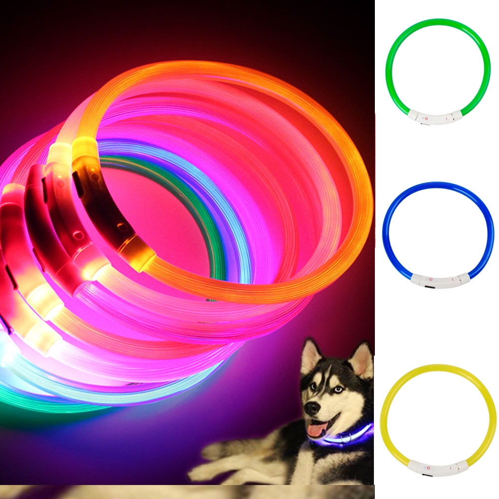 Cheers.US USB Rechargeable LED Dog Collar, Glow in The Dark Led Pet ...