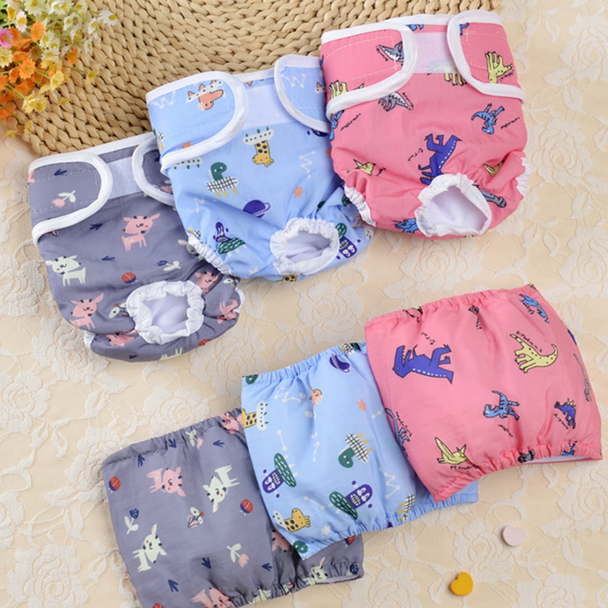 Cheers US Washable Dog Diapers Highly Absorbent Dog Diapers for Female ...