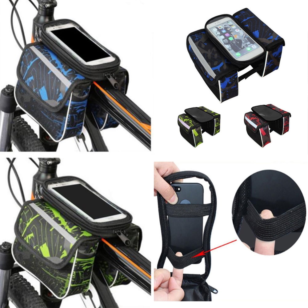Cheers US Waterproof Bike Phone Mount Bags Bicycle Front Frame Bag ...