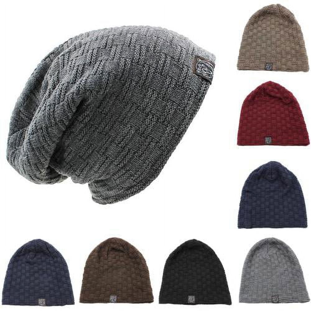 Cheers.US Winter Beanie Knit Hats for Men %26 Women Daily Knit Ribbed ...